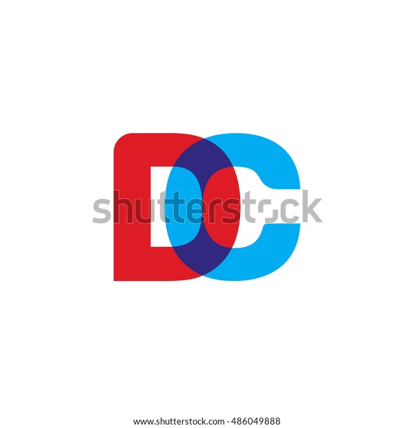 Uppercase Dc Logo Red Blue Overlap Stock Vector (Royalty Free ...