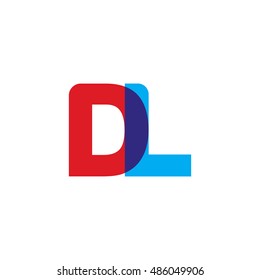 Uppercase Dl Logo Red Blue Overlap Stock Vector (Royalty Free ...