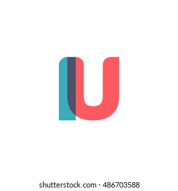 Uppercase Iu Logo Modern Classic Pale Stock Vector (Royalty Free ...
