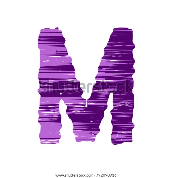 Uppercase Letter M Violet Tones On Stock Vector (Royalty Free ...