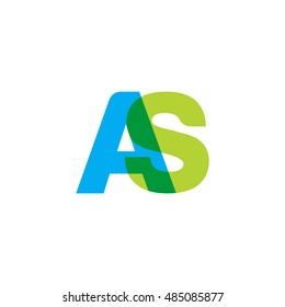 Uppercase Logo Blue Green Overlap Transparent Stock Vector (Royalty ...