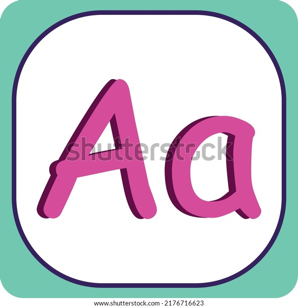 Uppercase Lowercase Letter Aa Stock Vector (Royalty Free) 2176716623 ...