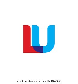 Uppercase Lu Logo Red Blue Overlap Stock Vector (Royalty Free ...
