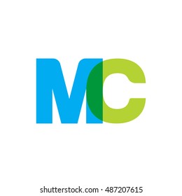 Uppercase Mc Logo Blue Green Overlap Stock Vector (Royalty Free ...