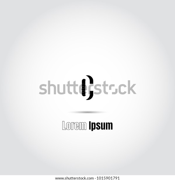 Uppercase Negative Space Letter C Logo Stock Vector (Royalty Free ...