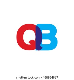 Uppercase Qb Logo Red Blue Overlap Stock Vector (Royalty Free ...