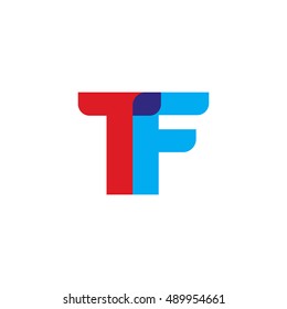 Uppercase Tf Logo Modern Classic Pale Stock Vector (Royalty Free) 489960469