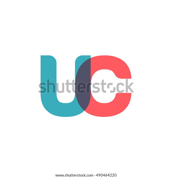 Uppercase Uc Logo Modern Classic Pale Stock Vector (Royalty Free) 490464220