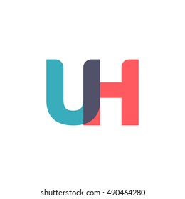 Uppercase Uh Logo Modern Classic Pale Stock Vector (Royalty Free) 490464280