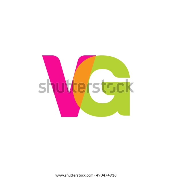 Uppercase Vg Logo Pink Green Overlap Stock Vector (Royalty Free ...