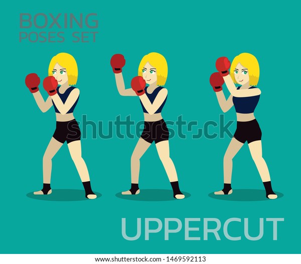 Uppercut Manga Boxing Poses Set Cartoon Stock Vector (Royalty Free ...