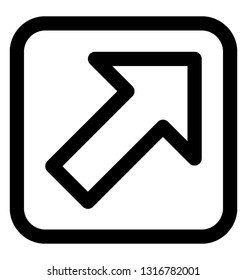 Upright Arrow Line Vector Icon Stock Vector (Royalty Free) 1316782001 ...