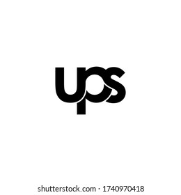 Ups Letter Original Monogram Logo Design Stock Vector (Royalty Free ...