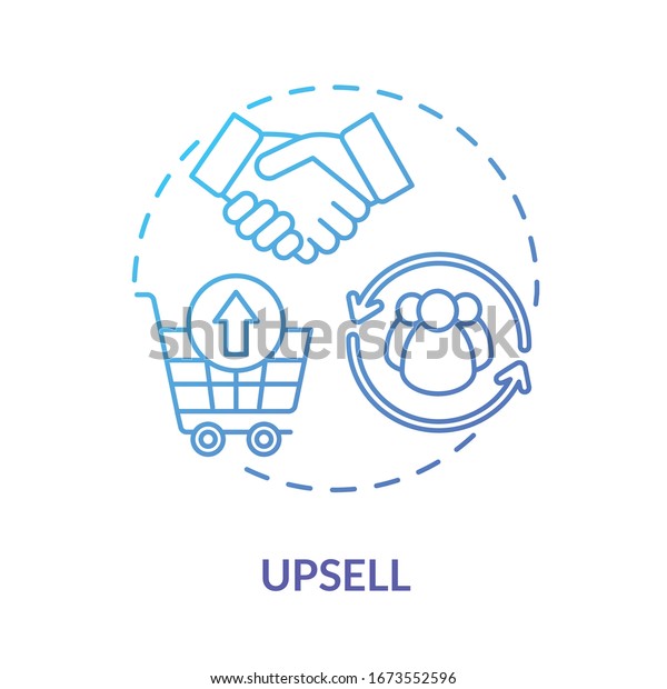 Upsell Concept Icon Increasing Products Commercial Stock Vector ...