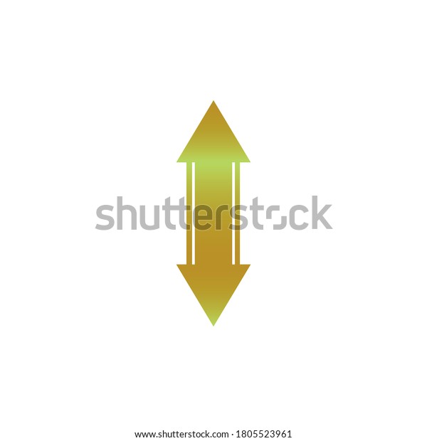 Upside Arrow Icon On White Backround Stock Vector (Royalty Free ...