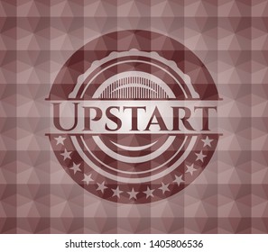 Upstart Red Emblem Geometric Background Seamless Stock Vector (Royalty ...