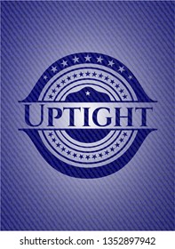 Uptight Emblem Denim Texture Stock Vector (Royalty Free) 1352897942 ...