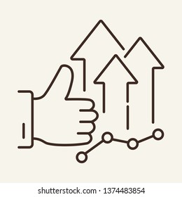 Uptrend Line Icon Arrows Growth Diagram Stock Vector (Royalty Free ...
