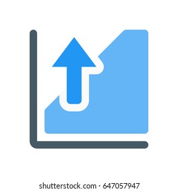 Upturn Area Chart Stock Vector (Royalty Free) 647057947