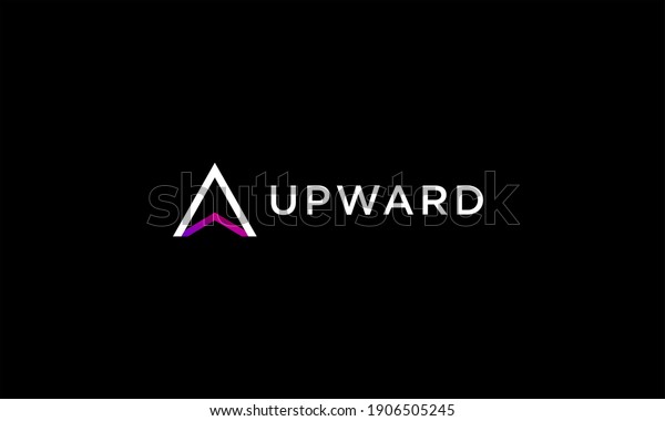 Upward Arrow Icon Logo Elegant Modern Stock Vector (Royalty Free ...