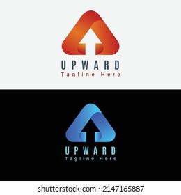 Upward Sign Triangle Logo Design Vector Stock Vector (Royalty Free ...