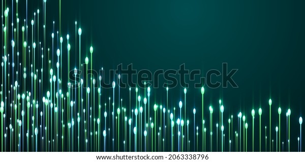 Upward Vertical Line Beams Data Flows Stock Vector (Royalty Free ...