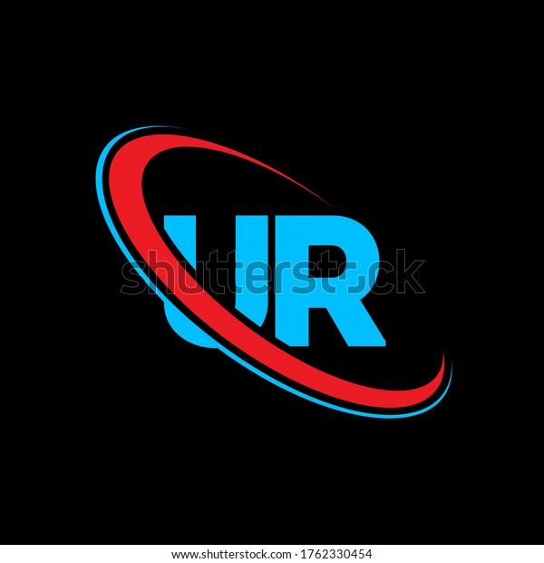 Ur U R Letter Logo Design Stock Vector (Royalty Free) 1762330454 ...