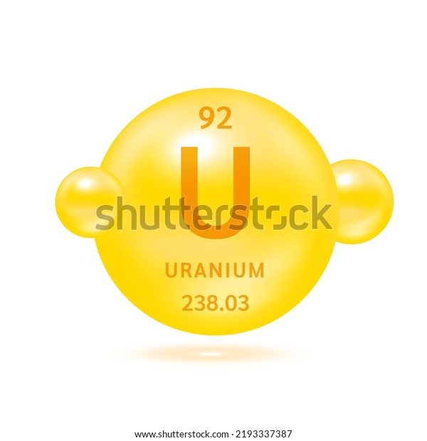 Uranium Molecule Models Yellow Chemical Formulas Stock Vector (Royalty ...