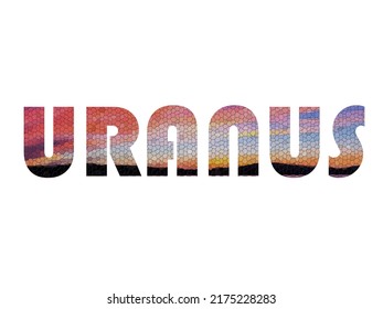 Uranus Colorful Typography Text Banner Vector Stock Vector (Royalty ...