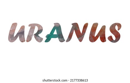 Uranus Colorful Typography Text Banner Vector Stock Vector (Royalty ...