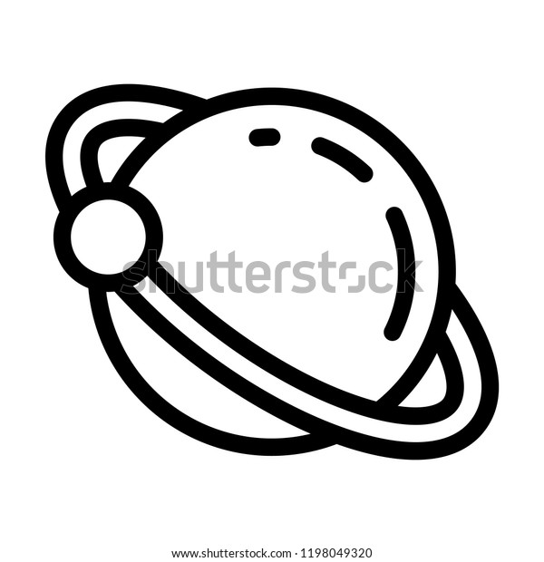 Uranus Planet Icon Outline Uranus Planet Stock Vector (Royalty Free ...