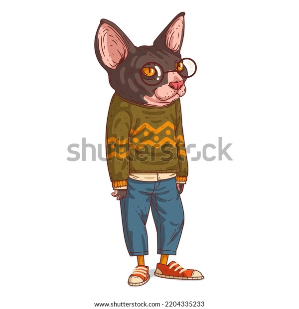 Urban Cat Isolated Vector Illustration Cartoon Stock Vector (Royalty ...