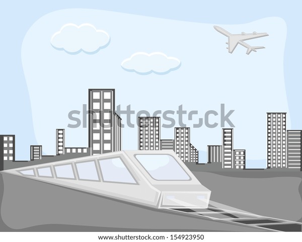 Urban City Cartoon Background Vector Stock Vector (Royalty Free ...