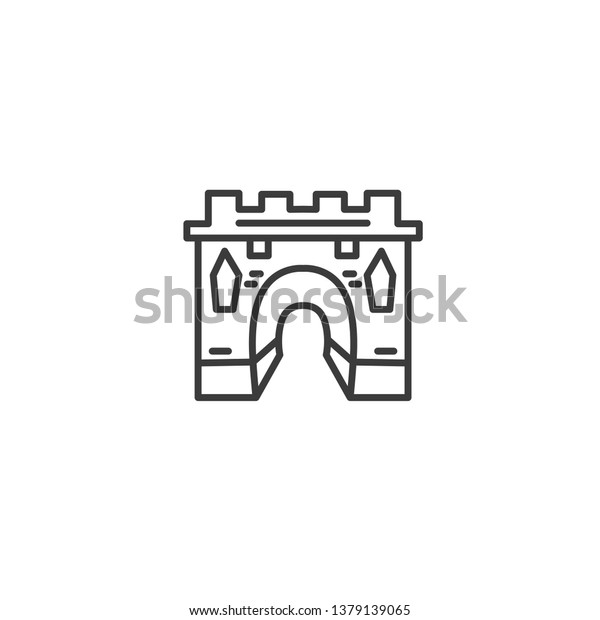 Urban City Element Icon Medieval Gate Stock Vector (Royalty Free ...
