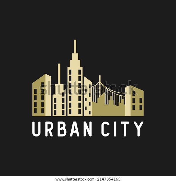 Urban City Logo Design Vector Illustration Stock Vector (Royalty Free ...