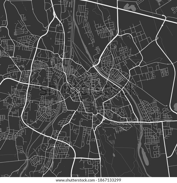 Urban City Map Augsburg Vector Illustration Stock Vector (Royalty Free ...