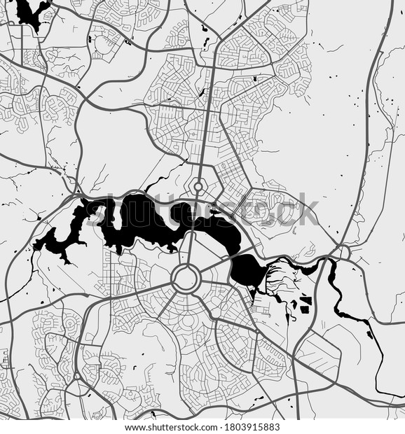 Urban City Map Canberra Vector Illustration Stock Vector (Royalty Free ...