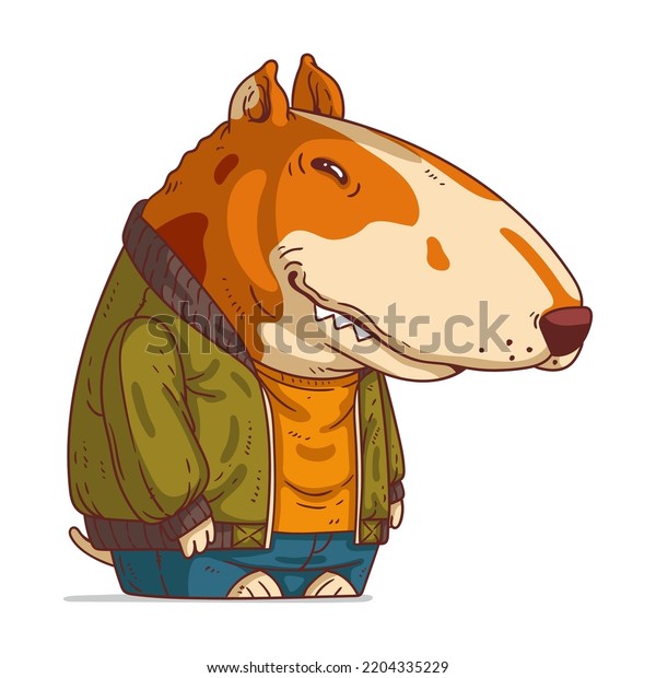 Urban Dog Isolated Vector Illustration Cartoon Stock Vector (Royalty ...