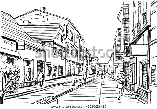 Urban Doodle Drawing Vector Stock Vector (Royalty Free) 119525716