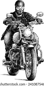 9,268 Motorcycle Rider Drawing Stock Vectors, Images & Vector Art ...