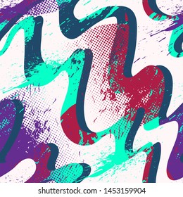 Urban Seamless Pattern Wave Grunge Elements Stock Vector (Royalty Free ...