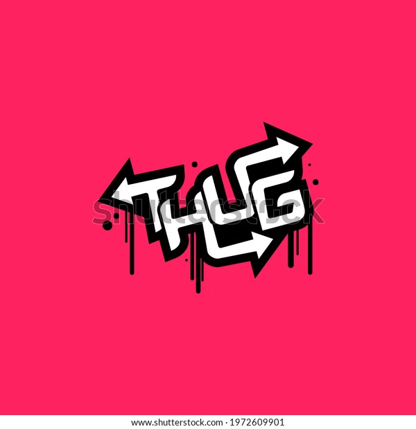 Urban Simple Graffiti Logo Template Stock Vector (Royalty Free ...