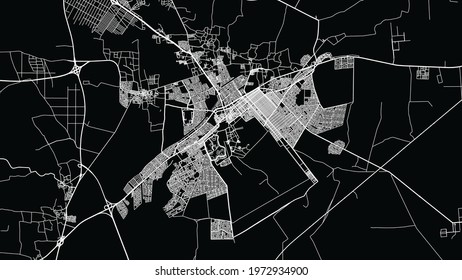 Urban Vector City Map Al Kharj Stock Vector (Royalty Free) 1972934900 ...