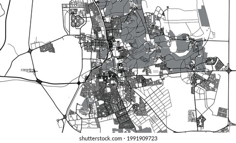 Urban Vector City Map Al Hofuf Stock Vector (Royalty Free) 1991909723 ...