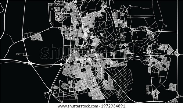 Urban Vector City Map Al Hofuf Stock Vector (Royalty Free) 1972934891 ...