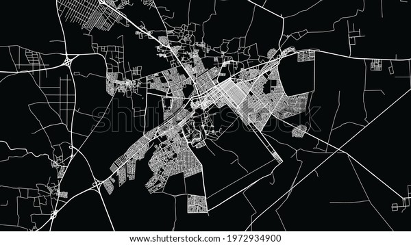 Urban Vector City Map Al Kharj Stock Vector (Royalty Free) 1972934900 ...