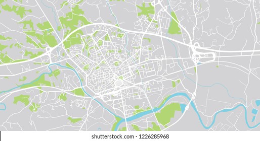 Urban Vector City Map Asti Italy Stock Vector (Royalty Free) 1226285968