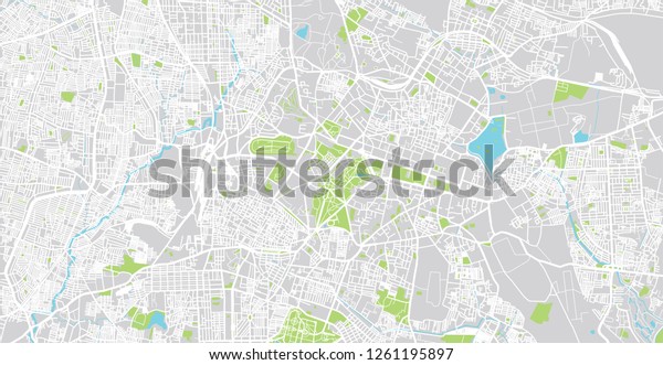 Urban Vector City Map Bangalore India Stock Vector (Royalty Free ...