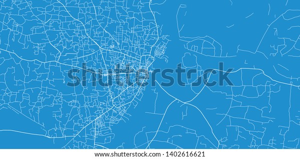 Urban Vector City Map Barisal Bangladesh Stock Vector (Royalty Free ...