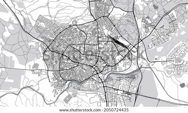 Urban Vector City Map Beer Sheva Stock Vector (Royalty Free) 2050724435 ...